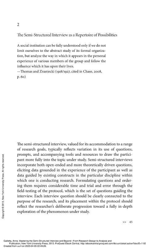 Mastering The Semi Structured Interview And Beyond 45 E Semi Structured Interview As A