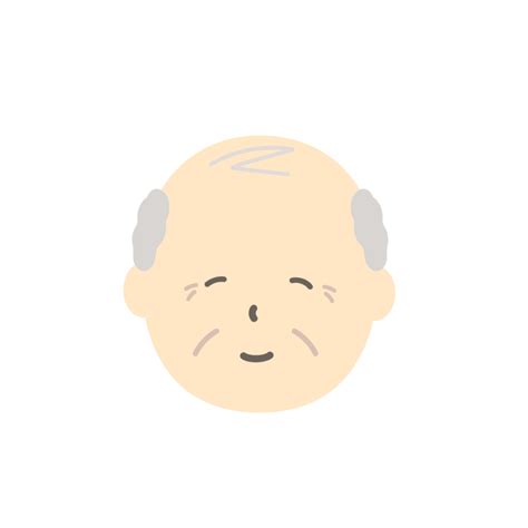 薄毛のおじいちゃんのイラスト ｜ つづくwork