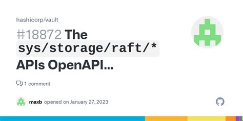 The `sys Storage Raft ` Apis Openapi Documentation Cannot Be Retrieved From `vault Server Dev