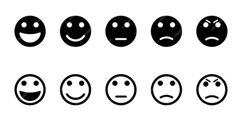 평가 감정 척도 벡터 아이콘 세트 피드백 우수 우수 소소 및 불량 평가 얼굴 프리미엄 벡터