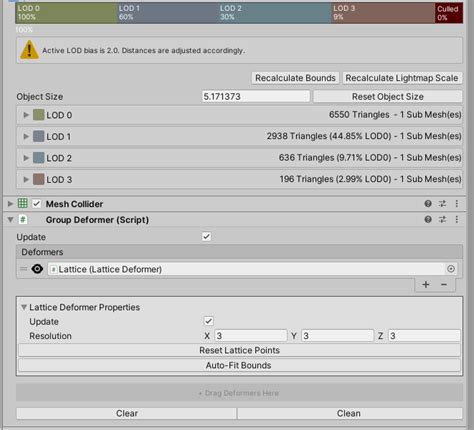 Object With A Lattice Deformable Are Incorrectly Translated In The World Issue