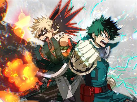 My Hero Academia Katsuki Bakugo And Izuku Midoriya 4k Wallpaper Download