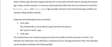 Solved Write A Python Age Calculator Program That Asks For