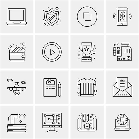 Mouse Interface Mouse Interface Computer Bold And Thin Black Line Icon Set 13494744 Vector Art