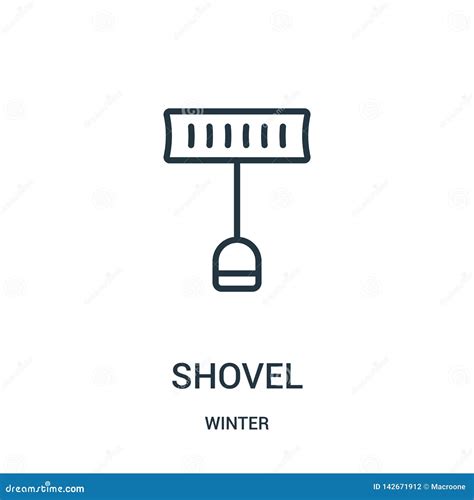 Shovel Icon Vector From Winter Collection Thin Line Shovel Outline Icon Vector Illustration