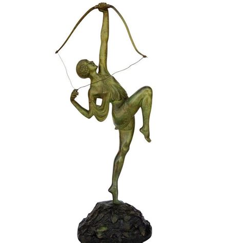 Tireuse A Larc Bronze Greek Archer Diana By Pierre Le Faguays