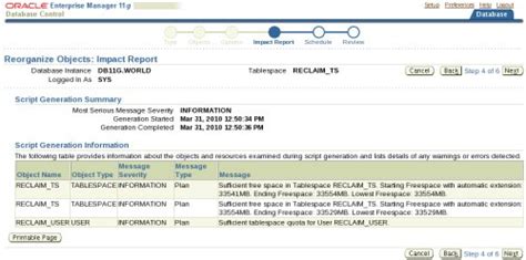 Oracle Base Reclaiming Unused Space In Datafiles