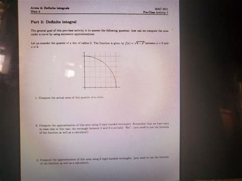 Areas And Definite Integrals Week 9 Mac 2311 Pre Class