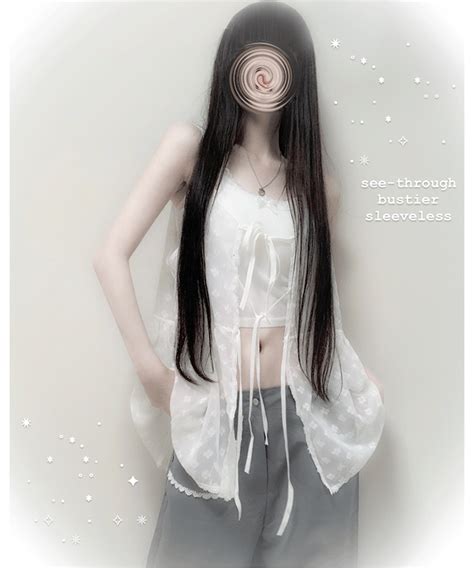 2color 플라워 패턴 랩 시스루 뷔스티에 슬리브리스 발레코어상의 플레어나시 민소매나시 민소매블라우스 레이어드나시 리본