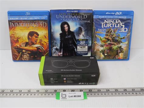 3 Blu Ray 3d Dvds And 3d Glasses Bodnarus Auctioneering