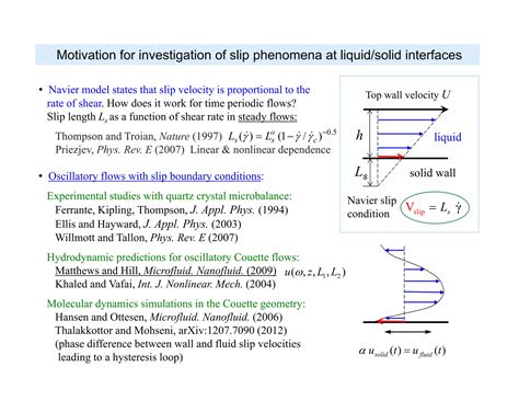 Molecular Dynamics Simulations Of Oscillatory Couette Flows With Slip Boundary Conditions Pdf