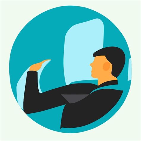 Passenger On Plane Vector Illustration Premium Ai Generated Vector