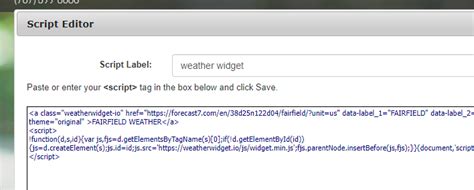 Using The Script Control In The Website Editor Success Center