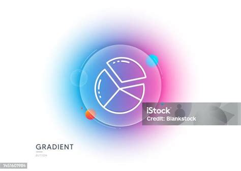 원형 차트 선 아이콘입니다 프레젠테이션 그래프 기호입니다 그라디언트 흐림 단추입니다 벡터 감소에 대한 스톡 벡터 아트 및 기타 이미지 Istock