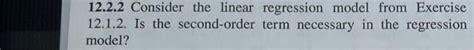 Solved 12 2 2 Consider The Linear Regression Model From Chegg Com