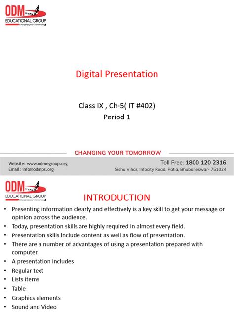Digital Presentation Class1 Pdf Graphics Human Communication