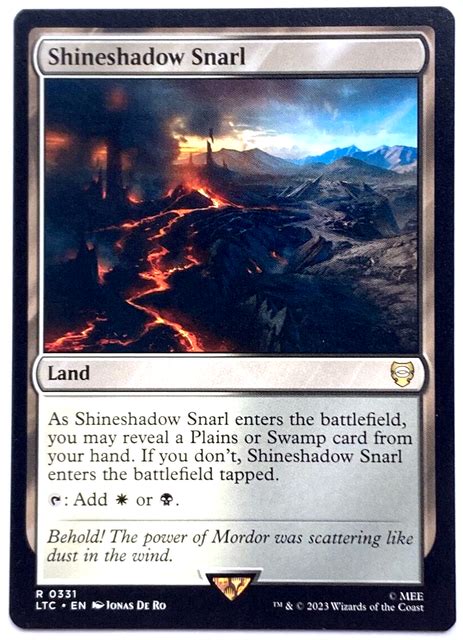 Mtg Shineshadow Snarl Tales Of Middle Earth Commander 0331 Regular Rare