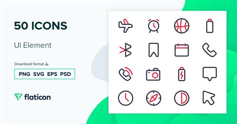Ui Element Icon Pack Color Outline 50 Svg Icons