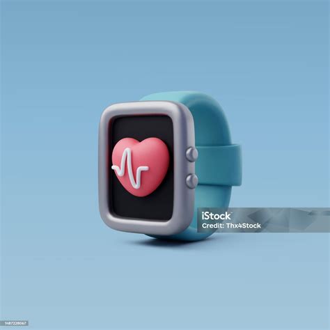 빨간 심장 피트니스 팔찌 스포츠 장비 체육관 시간 개념이 있는 3d 벡터 스마트 시계 심장 질환에 대한 스톡 벡터 아트 및 기타