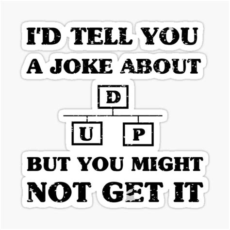 Computer Science Programmer UDP Joke Sticker For Sale By Waveex Redbubble