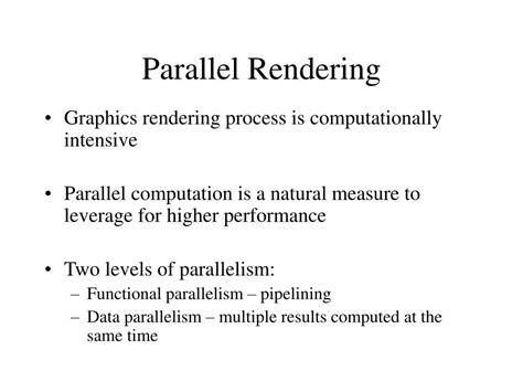 ppt introduction to parallel rendering powerpoint presentation free