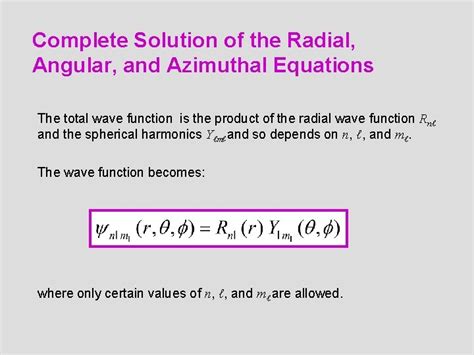 Chapter 7 The Hydrogen Atom Orbital Angular Momentum