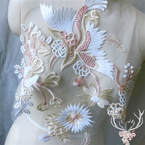 1 шт Великолепная 3d Цветочная вышивка кружевные свадебные аппликации патч Мотив Diy свадебное