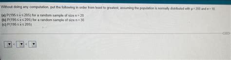 Solved Without Doing Any Computation Put The Following In