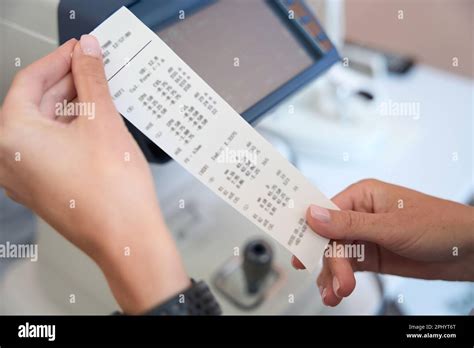 Unrecognized Person With Prescription After The Checking Visual Acuity