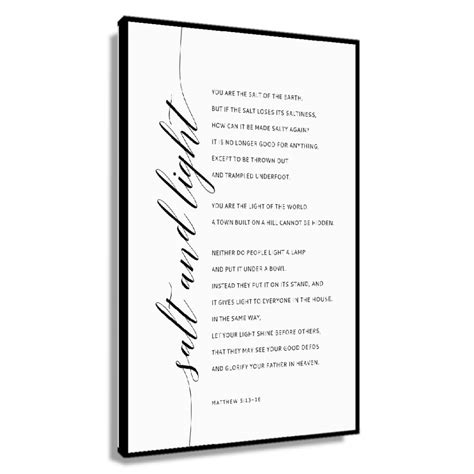 Matthew 5 13 16 Salt And Light Bible Verse Wall Art Printable Scripture