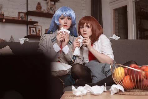 Nejire And Uraraka By Grusha And Neyrodesu Me R Bokunoheroacademia