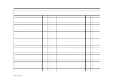 Blank Balance Sheet Form Amulette