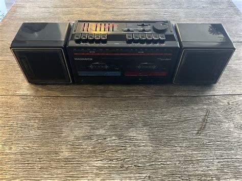 Magnavox Super Tandem Boombox 1980s Dual Cassette Player