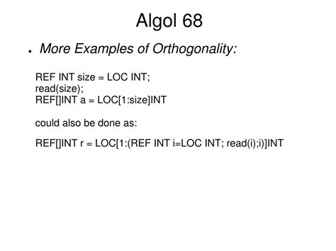 Ppt Algol 68 Powerpoint Presentation Free Download Id5519074