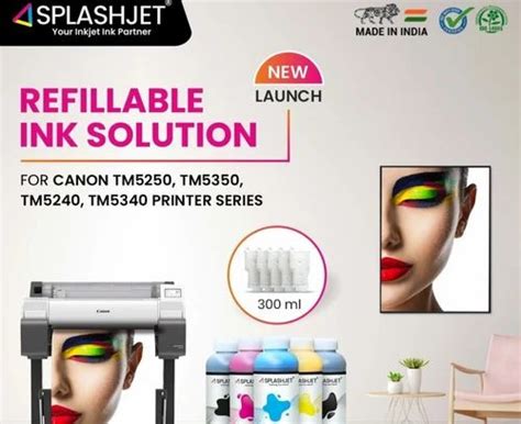 Ink For Canon Ipf Tm5250 Tm5350 Tm5240 And Tm5340 Splashjet Packaging Size 1 Litre At ₹ 6000