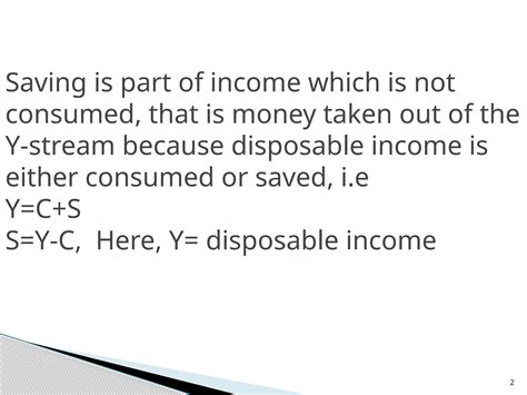 Functional Relationship Between Saving And Incomepptx