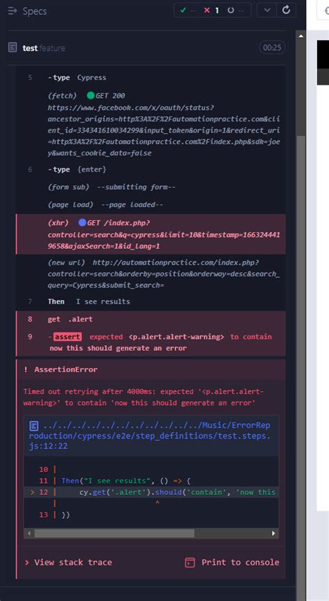 Screenshot In Run Mode Does Not Highlight Failing Line Of Code · Issue 23838 · Cypress Io