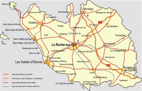 Carte De La Vendée Cartes Sur Les Villes Relief Sites Touristiques
