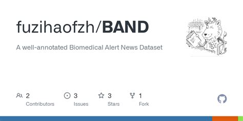 GitHub Fuzihaofzh BAND A Well Annotated Biomedical Alert News Dataset