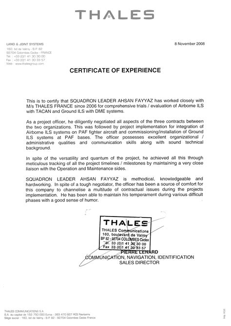 Exp Cert Thales Atm Pdf