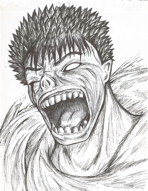 Guts Screaming Berserk By Hahahasplat On Deviantart