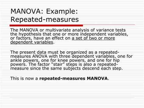 Ppt Manova Multivariate Analysis Of Variance Powerpoint Presentation