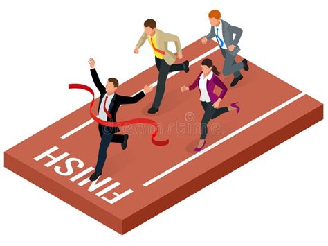 Isometric People Entrepreneur Businessman Leader Stock Vector