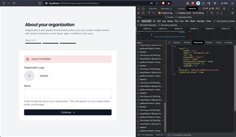 Unauthorized Error In Organization Creation Step · Issue 11038