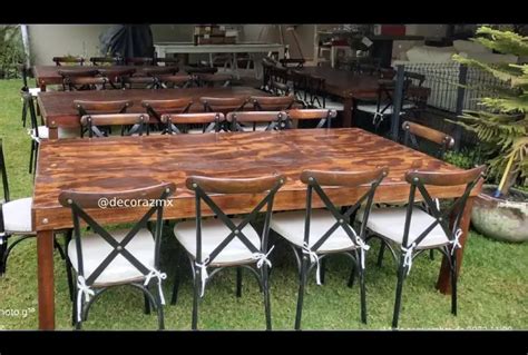 Renta De Mesas Vintage De Madera Cdmx Fiestas Y Eventos
