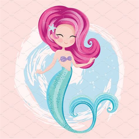 Cartoon Drawing Of A Mermaid
