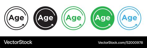 Age Icon Line Art Royalty Free Vector Image Vectorstock