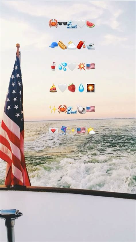 4th Of July Emoji Combos Instagram Captions Cute Instagram Captions