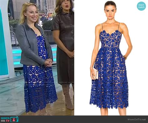 Wornontv Rachel Rothmans Blue Lace Dress On Today Clothes And