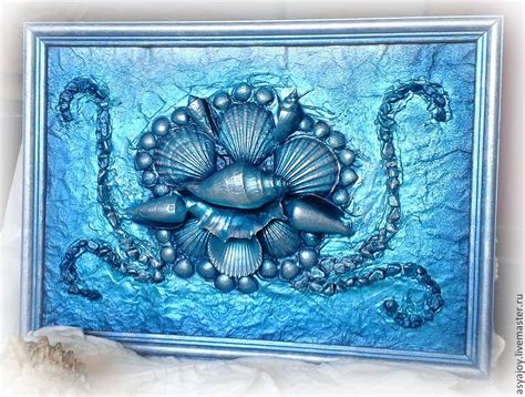 Морское панно «На дне бирюзового моря в интернет магазине на Ярмарке Мастеров Картины Санкт